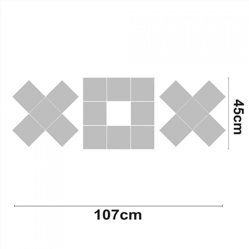 LED XOX Decorativo 54W 3600lm 4000K 45x107cm Palavras LED